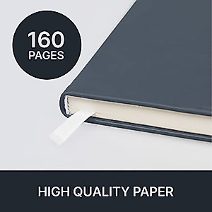 The Scribes | Hardcover Notebook Journal for Writing with Elastic Closure and Bookmark Ribbon | Made with PU Leather | Soft & Sturdy Cover | 100 GSM Recycled Paper | 6’’ x 9’’ Thick Paper Dotted Journal for Men Women Work | 160 Pages | (Blue, Dotted)