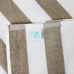 Arkwright Oversized California Beach Towels - (Pack of 4) Absorbent, Quick Drying, Ringspun Cotton Pool Towel, Perfect for Hotel, Spa Hot Tub, and Bath, 30 x 70 in, Beige