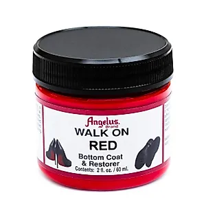 Angelus Walk on Red Paint Restorer for Red Bottoms, Color Renewal for High Heels and Leather Shoes – Durable, Flexible, and Easy Application – 2 fl oz