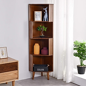BALANBO Industrial 4-Bookcase Cube Bookshelf for Home Office and Living Room Decoration