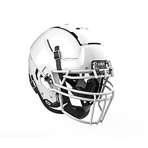 Schutt F7 2.0 Collegiate Football Helmet, ROPO DW NB VC Facemask Attached, Large, White