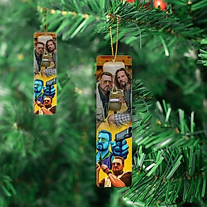 Bookmarks Ruler Metal Walter Measure Sobchak Bookworm Big Bookography Lebowski Reading Tassels for Book Bibliophile Gift Reading Christmas Ornament Markers Bookmark