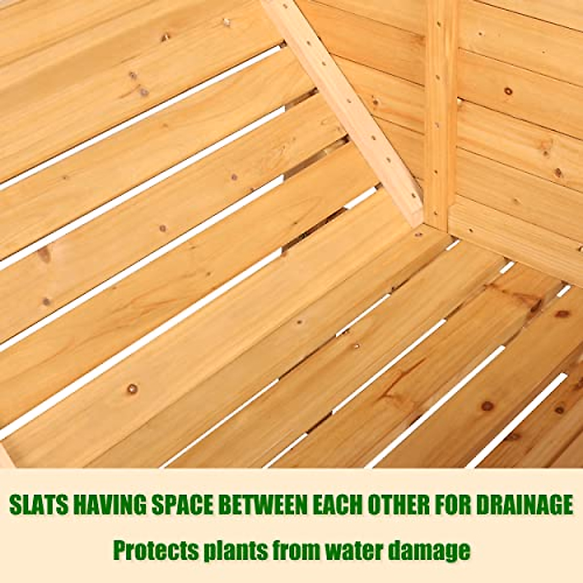 VEIKOUS Raised Garden Bed with Legs, 880Lbs Large Garden Planter Box with V-Shape Design and Liner, 71" Wooden Elevated Planter Kit for Flowers Vegetables Herbs, Natural Wood