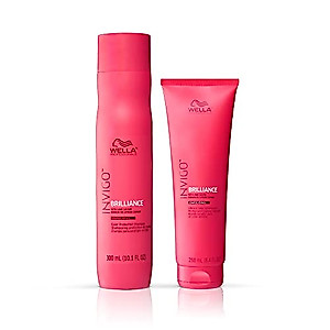 Wella Professionals Invigo Brilliance Shampoo & Conditioner Set For Coarse Hair, For Color Protection & Color Vibrancy