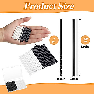 100 Pcs 50 x 2 mm Guitar Fingerboard Side Marker Fingerboard Side Dot with 2 mm Diameter Drill Bit Tools and a Box Music Instrument Inlay Dots Bass Guitar Kit Performance Accessory for Beginners