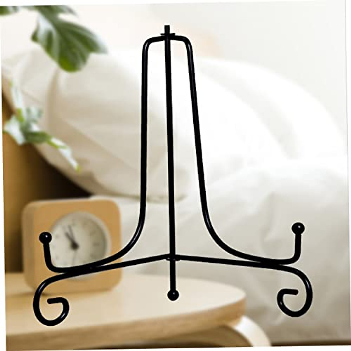 Veemoon Medal Display Frame Plate Display Stand Iron Easel Dish Holder Iron Display Stand Hanging Rack Bracket Ceramic Plate Black Dish Rack The Medal