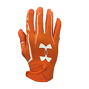 Under Armour New Mens F4 Deceit Receiver Football Gloves Orange Size 4XL