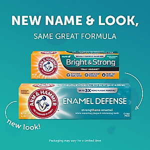 ARM & Hammer Truly Radiant Bright & Strong Fluoride Anticavity Toothpaste Fresh Mint 4.3 oz (Packs of 2)