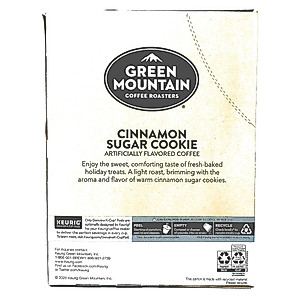 Green Mountain K Cups Seasonal Variety Pack of 2 Flavors - Cinnamon Sugar Cookie and Maple Pecan - Pack of 48 K Cups - 24 K Cups Per Flavor - For Use of Keurig Coffee Makers