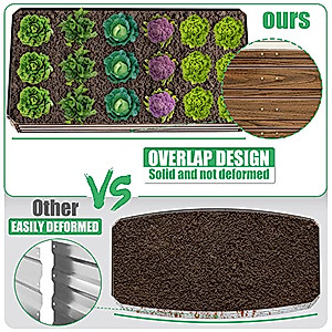 SnugNiture Galvanized Raised Garden Bed 8x4x1FT Outdoor Large Metal Planter Box Steel Kit for Vegetables, Flowers, Herbs, and Succulents