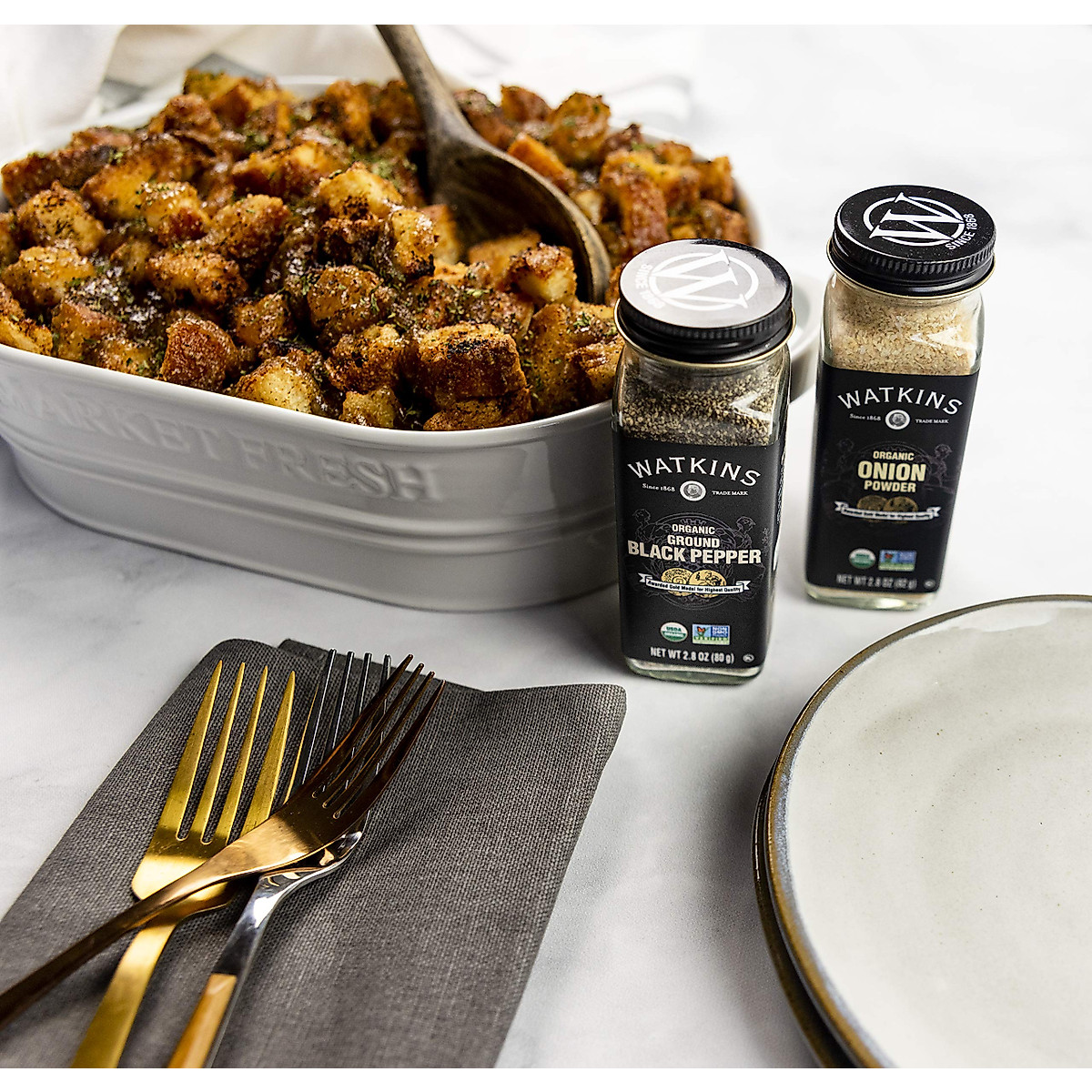 Watkins Gourmet Organic Spice Jar, Onion Powder, 2.8 Ounce Jar, 3 Count