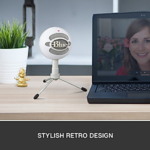 Logitech for Creators Blue Snowball iCE USB Microphone - White (Renewed)