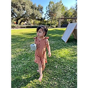 BraveJusticeKidsCo. | SiliSnacker™ Snack Cup 2 Pack | Silicone Snack Container | Toddler and Baby Snack Catcher (Latte & Desert Sage)