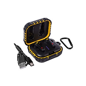 CAT Bluetooth Noise CANCELING Ear Buds- Rugged Wireless Earbuds for Tough Jobs - Dust Proof, Shock Proof, Water Resistant Earbuds for Working Out - Bluetooth Headphones Compatible with Apple, Android