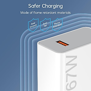 67W for Xiaomi Charger Turbo Fast Wall Block for Xiaomi Mi 14 13 12 13t 12t 12s Pro Lite Redmi Note K60 K50 11 11s 12 Pro Plus Poco X6 F5 X5 F4 X4 Gt Black Shark 3 4 Pro 5ft Hypercharge Type C Cable