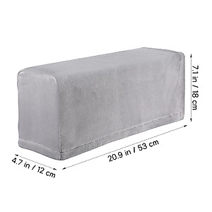 BESPORTBLE 2pcs Chair Arm Protectors Stretch Fabric Armrest Sofa Armrest Cover Armchair Slipcover Protector Elastic Home Office Recliner Couch Loveseat Protective Cloth Grey