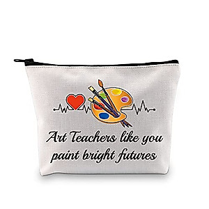 VAMSII Art Teacher Gifts Zipper Pouch Paint Brush Bag Art Teacher Appreciation Gifts Artist Gifts Art Major Gifts (Makeup Bag)