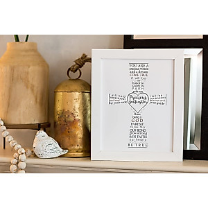 Precious Goddaughter Keepsake Frame - Gift for Goddaughter from Godparent for Baptism or Christening