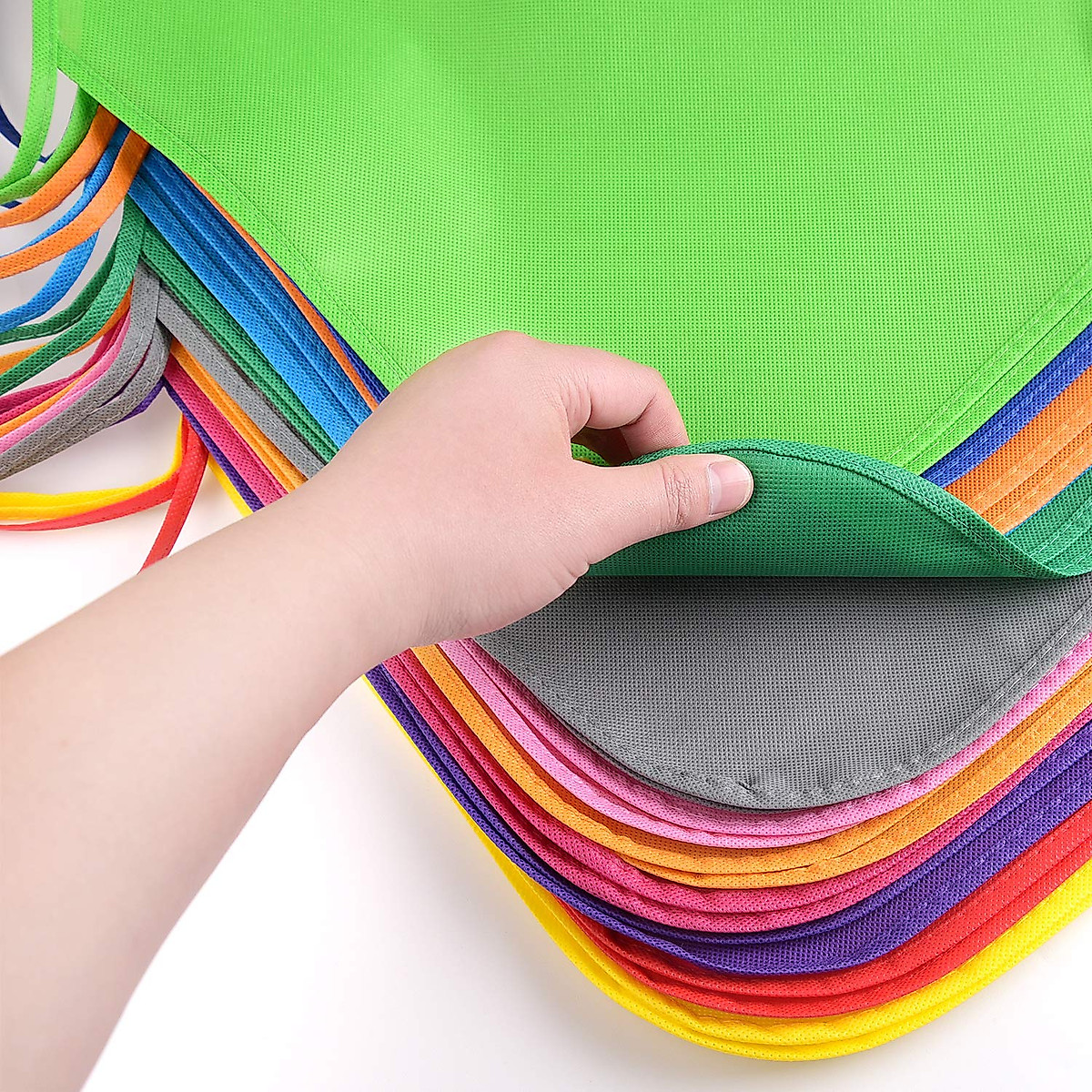 KUUQA 24 Pack 12 Colors Kids Art Aprons Children Painting Aprons Art Smocks for Craft, Kitchen, Classroom