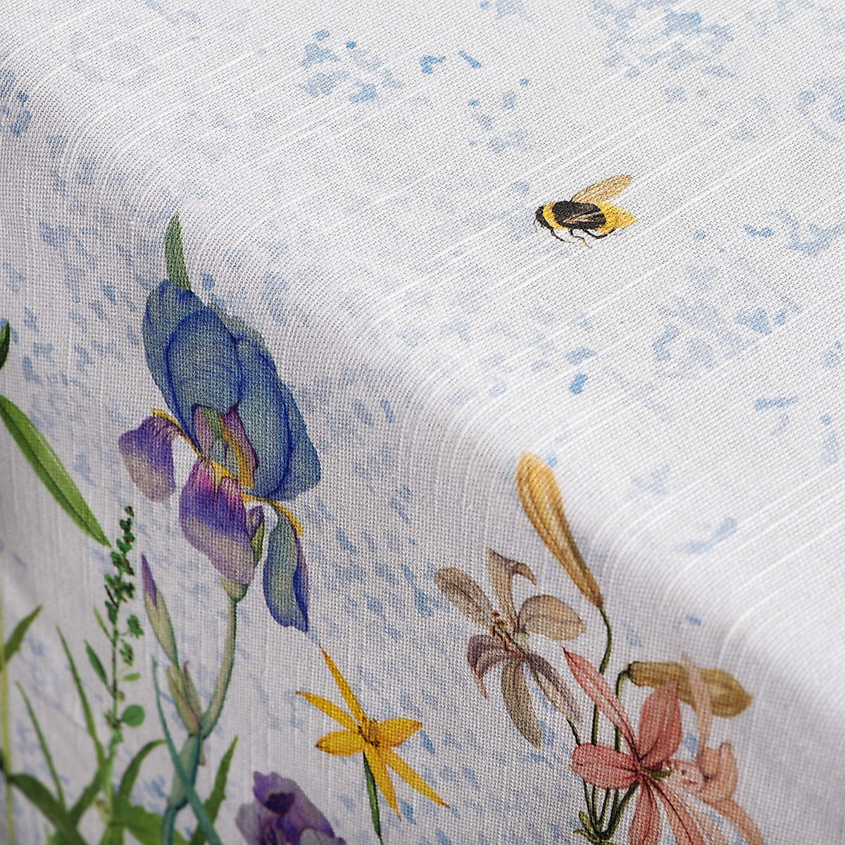 Maison d' Hermine Table Cover 100% Cotton 54"x72" Decorative Tablecloth Washable Rectangle Tablecloths, Dining, Home, Wedding, Banquet, Buffet, Fleurs De Mai - Spring/Summer