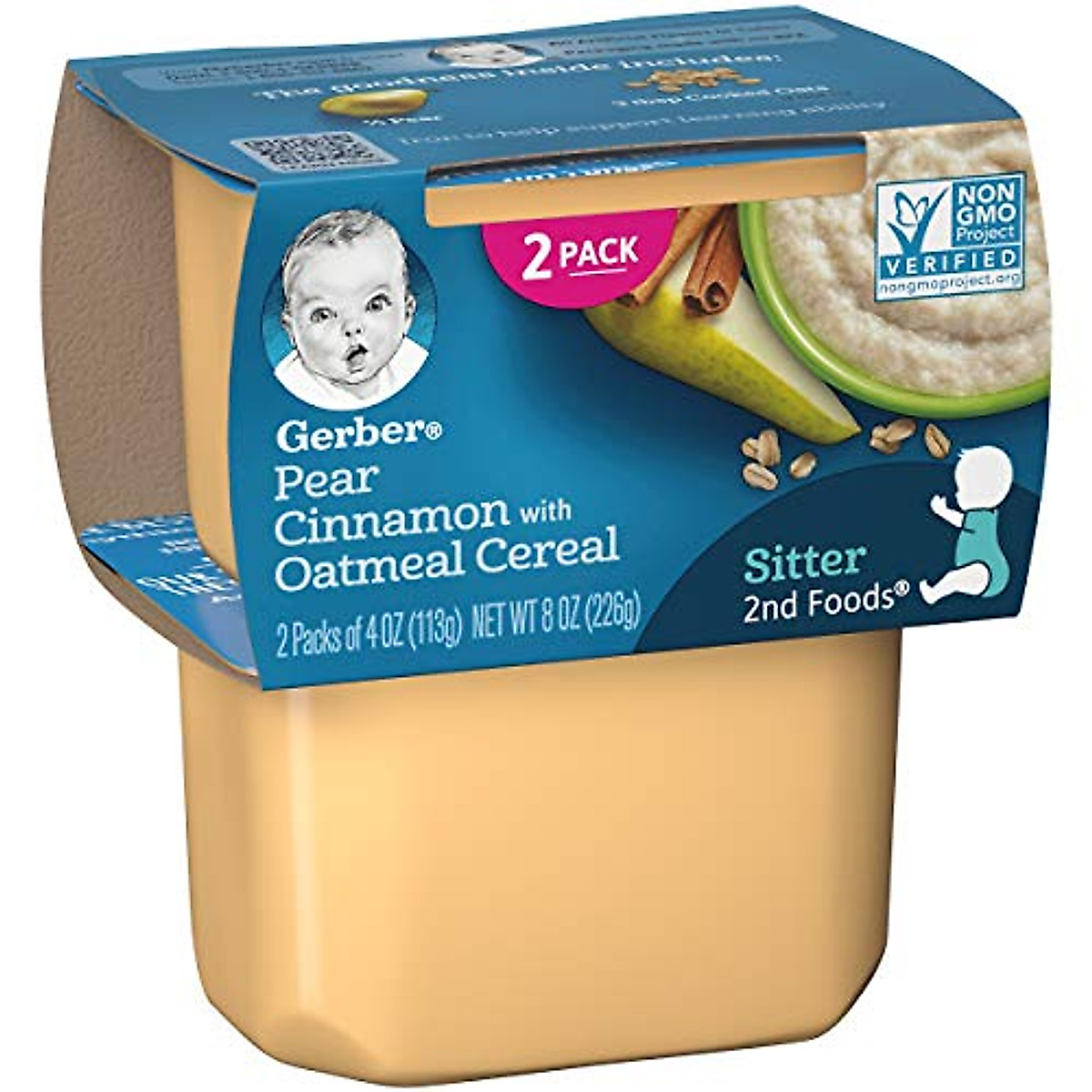 Gerber 2nd Foods - Pears & Cinnamon with Oatmeal (Pack of 6)
