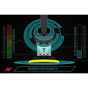 AirVANTAGE 6" Palm-Style, 2nd Generation Industrial Advanced Electric Sander Central-Vacuum with Low-Profile Pad (3/16- Hook & Loop)