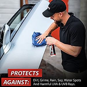 Mirror Shine - Super Gloss Ceramic Wax & Sealant Hybrid Spray by Torque Detail - Showroom Shine w/Professional Detailer Protection - Quickly Applies in Minutes, Each Coat Lasts Months - 16oz Bottle