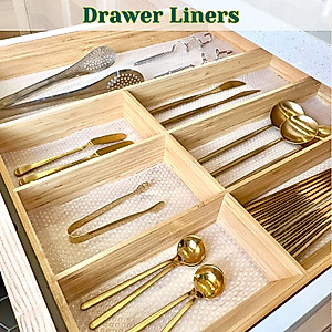 GOTECHBO Shelf Liner Waterproof - Clear Fridge Liners Washable, EVA Anti Frost Refrigerator Mat, Oil-Proof Non Adhesive Cabinet Drawer Liner (17.7" x 181 inch)