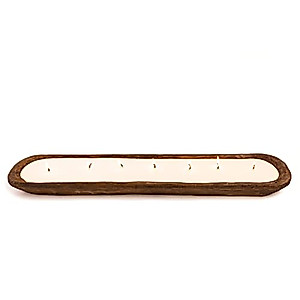 Red Barn Candle Company Wood Dough Bowl Candles | 100% All-Natural Soy Wax & Essential Oil Infused | Pet Safe + Odor Eliminating | Wooden Bread Tray | Centerpiece Farmhouse Decor (Lavender, 7-Wick)