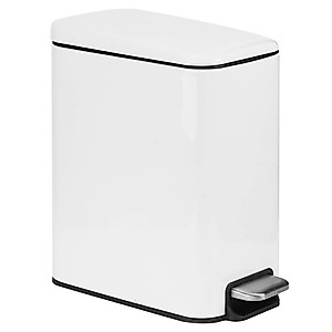 Step Trash Can, 5L Stainless Steel Pedal Garbage Bin Gentle Open and Close Low Noise for Office, Living Room, Kitchen