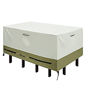 Heavy Duty Outdoor Sectional Sofa Cover Lawn Patio Furniture Cover with Padded Handles Patio/Outdoor Table Cover Dining Square Table Chairs Cover Fits up to 70 x 47 x 28 inches