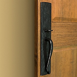 Signature Hardware 915876-KE-238-LH Bullock Left Handed Full Plate Keyed Entry Single Cylinder Door Handleset with Interior Lever