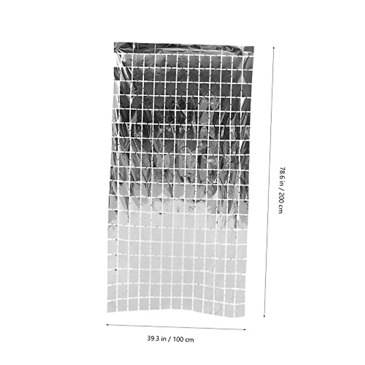 Mikikit 6 pcs Square Tinsel Curtain Pink Decor Blue Decor Gold Curtain Metallic Tinsel Curtains Purple Party Decorations Tinsel Backdrop Wall Tinsel Fringe Curtain Ribbon Christmas Plastic