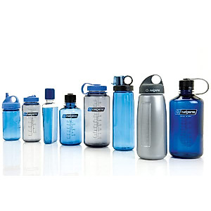 Nalgene Kids Sustain Grip-N-Gulp Water Bottles Made with Material Derived from 50% Plastic Waste, Leak Proof Sippy Cup, Durable, BPA and BPS Free, Dishwasher Safe, Reusable, 12 Ounces, Blue