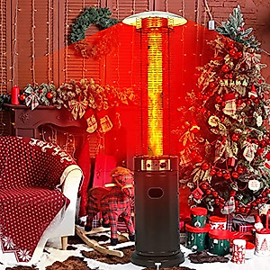 Garden Patio Heater,Outdoor Patio Heater,46000 BTU Propane Based Classic Design With Wheels,Easy Set Up,Commercial & Residential Outdoor Heater Electric Stand