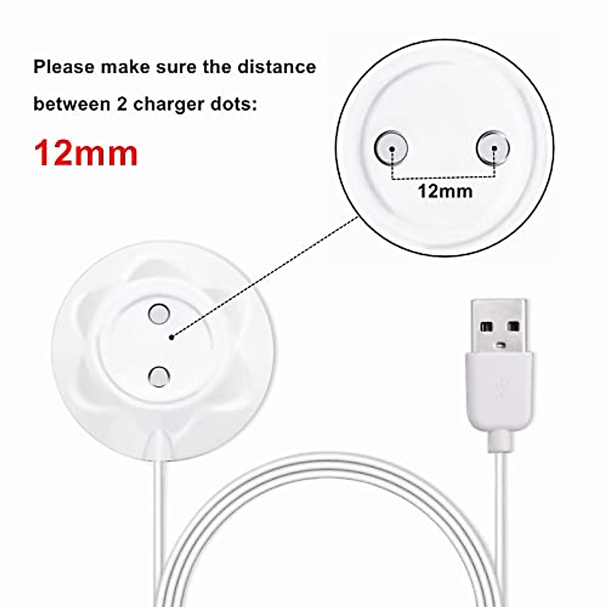 Rose Toy Charger - USB Magnetic Fast Charging Cable Standing Base Dock Station for Sex Vibrator Rose Toy Massager, 2-Pack