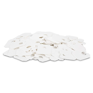 Disposable White Plastic Bread Clips 7/8 x 1 1/8 inches Keep Your Food Fresh After Opening by MT Products (100 Pieces)