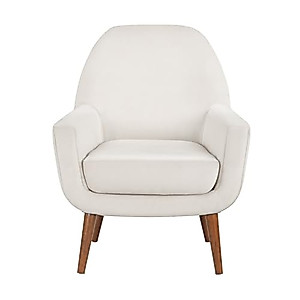 Wycian Sofa Chairs, Velvet Chair Vanity Foam Beige Seat Height 17.75" for Living Room Bedroom Dining Rooms Garden Kitchen Chair High Chair Seat 1PC
