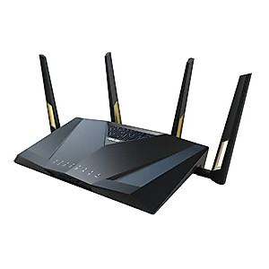 ASUS RT-AX88U Pro (AX6000) Dual Band WiFi 6 Extendable Gaming Router, Dual 2.5G Ports, ASUS Rangeboost Plus, Port Forwarding, Subscription-Free Network Security, Instant Guard, VPN, AiMesh Compatible