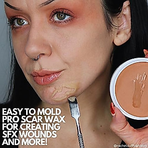 Mehron Makeup SynWax | Firm Modeling Wax for Special FX | Scar Wax SFX Makeup For Fake Scars, Fake Wounds, & Halloween Effects 10 oz (283 g)