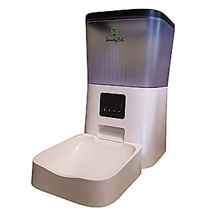 SMARTYROB Smart Automatic WiFi Cat Dog Dry Food Feeder, Remote Timed Small Pet Portion App Controlled Meals 17 Cups Clear