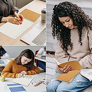 EUSOAR Lined Notebook, 36pcs A5 5.5" x 8.3" 60 Pages Soft Cover Travel Journal Set, Travel Notebook Journal, Drawing Notebook Notepad Sketchbook, Students Office Subject Diary Writing Notebooks