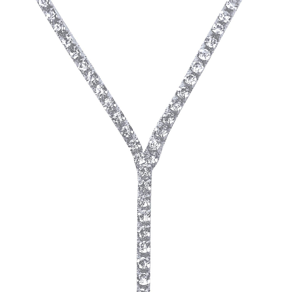 meekoo 2 Pieces Rhinestone Tassel Choker Necklace Multilayer Wide Collar Necklaces Tassel Chain Necklaces for Women Favor