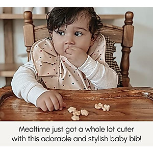 SMOOCH Extra Coverage Baby Bibs for Girls - Baby Feeding Supplies - Infant and Toddler Bibs, Smock, Waterproof Fabric bib, Fits Ages 6-24 Months (Pink)