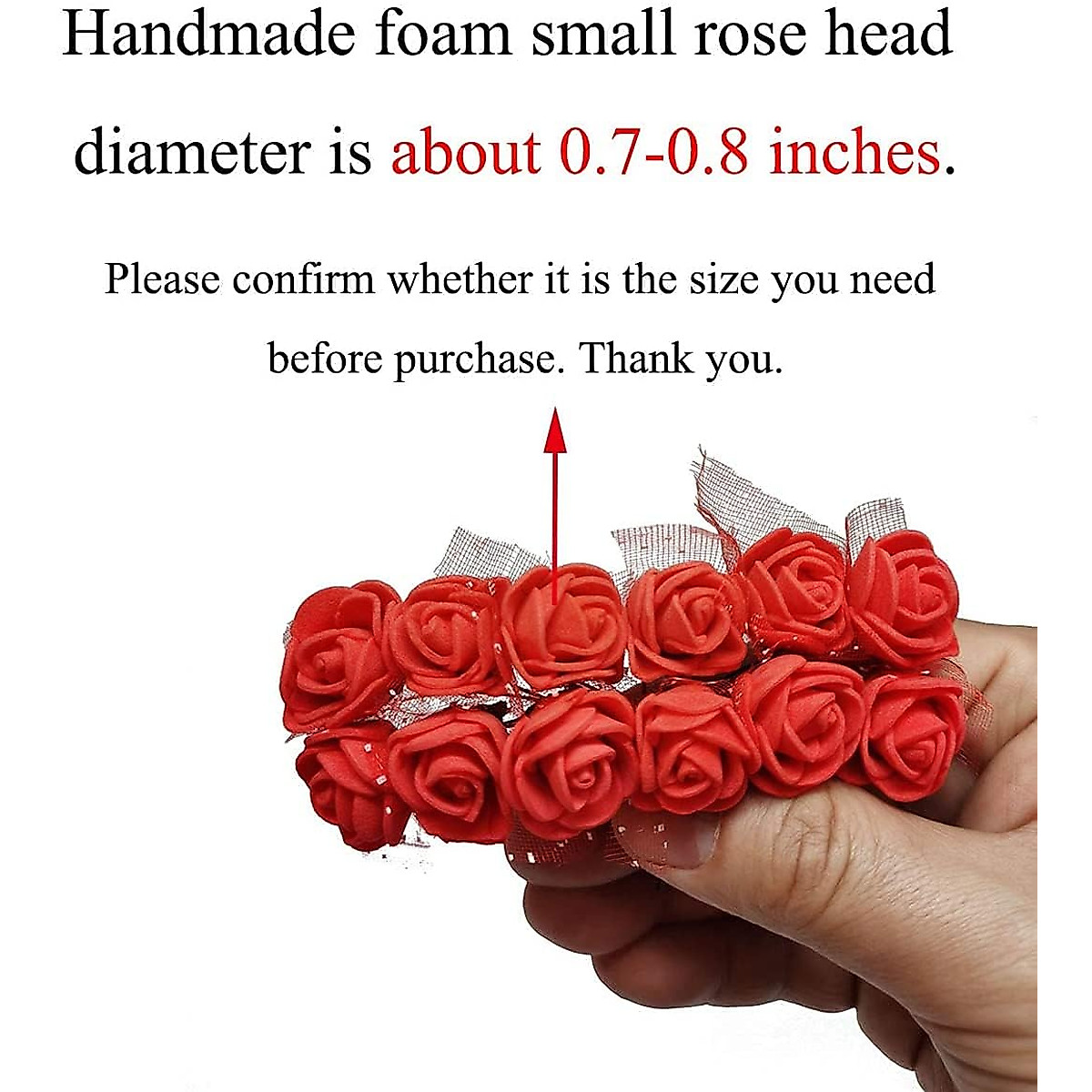 zorpia Mini Pe Artificial Rose Flower Heads 144pcs Mini Fake Roses DIY Wedding Flowers Accessories Make Bridal Hair Clips Headbands Dress (White)