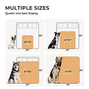 Luciphia Waterproof Pet Blankets for Couch Sofa Bed Cover Liquid Pee Proof Washable Soft Fluffy Large Dog Blanket Reversible Furniture Protection Heart Paw Khaki X-Large（85" x 57"）