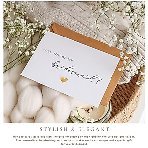 Joli Coon Will you be my bridesmaid card with luxury envelope and wax seal - Bridesmaid proposal cards