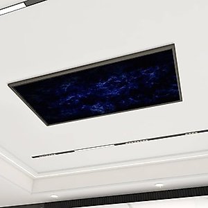 Decorative Fluorescent Light Covers for Ceiling Lights Dark blue black colored blank empty abstract backdrop spooky rustic Light Covers for Ceiling Lights Classroom Office Home Decor 4 x 2 ft