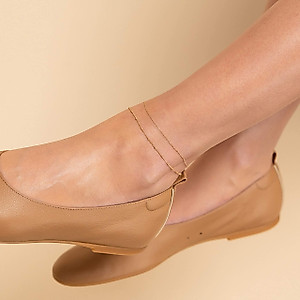 Bemoly Women Dainty Anklet,14K Gold Plated Satellite Anklet Double Layered Cute Beads Chain Tassel Coin Disc Heart Summer Ankle Bracelet Boho Beach Foot Chain