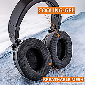 Arctis Pro Thicker Cooling Gel Earpads Compatible with Arctis Pro, Arctis 7/5/3/1, Arctis 9X, Arctis 7X, Arctis 7P, RIG 800 Series, ATH M50X, M40X, MDR-7506 V6 Headphones (Breathable Mesh)